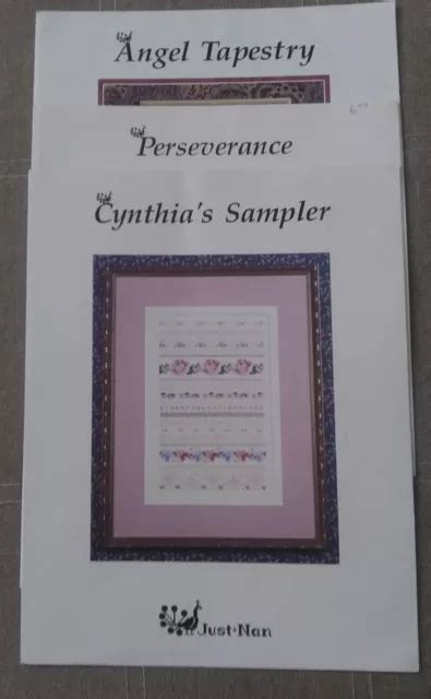 JUST NAN 3 Kreuzstich Diagramme Cynthia S Sampler Engel Wandteppich