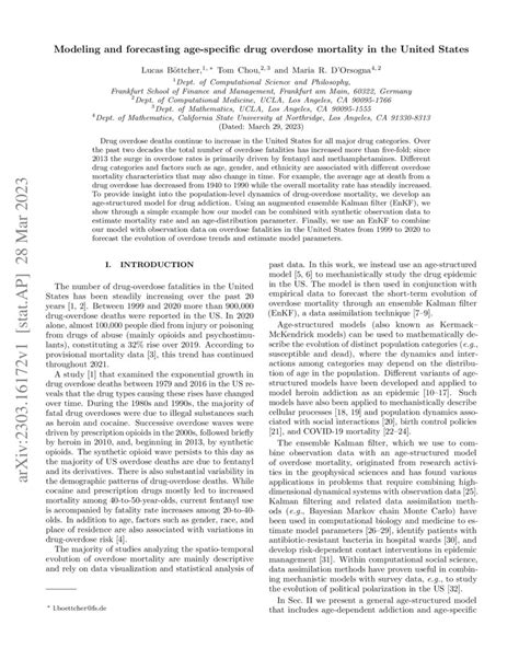 Modeling And Forecasting Age Specific Drug Overdose Mortality In The