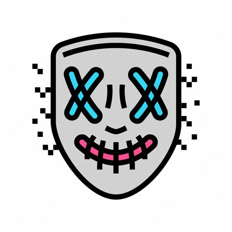 Hacker Mask Cyberpunk Digital City Future Icon Download On