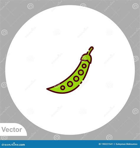 Les Pois Dirigent Le Symbole De Signe D icône Illustration de Vecteur