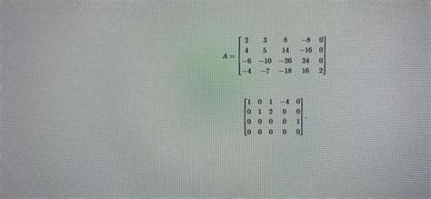solved problem 8 8 points the matrix rref a find a