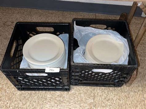 2 stacks of cordell s plates res auction services