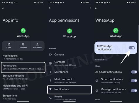 Уведомления Whatsapp приходят как «тихие уведомления [fixed] Vgev