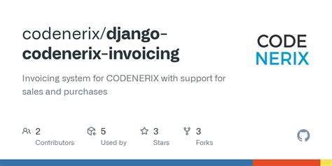 GitHub Codenerix Django Codenerix Invoicing Invoicing System For CODENERIX With Support For