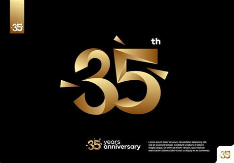Goldnummer Jahre Jubil Umslogo Mit Schwarzem Hintergrund Premium