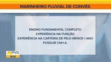 Bom Dia Pará Confira vagas de emprego divulgadas no BDP desta sexta