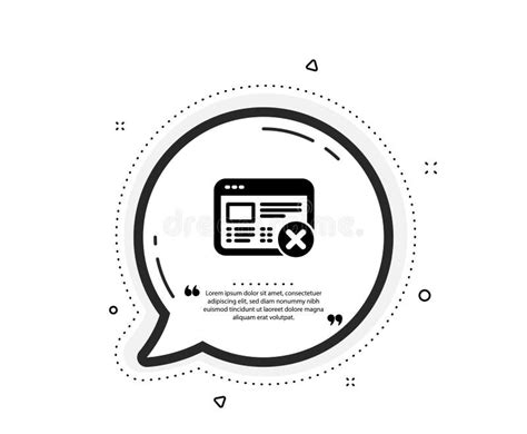 Reject Web Page Icon No Internet Sign Vector Stock Vector