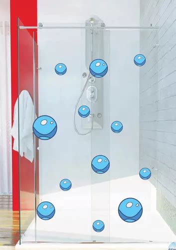 Adesivo Parede Banheiro Box Porta Vidro Kit Bolha Mar Parcelamento Sem Juros