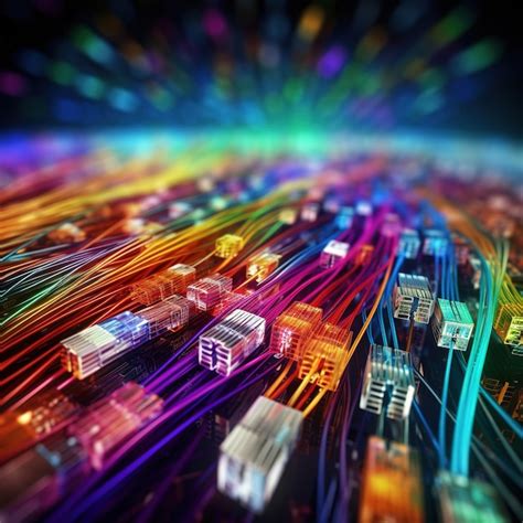 Premium Ai Image Network Cable Binary Fiber Otics Backgound