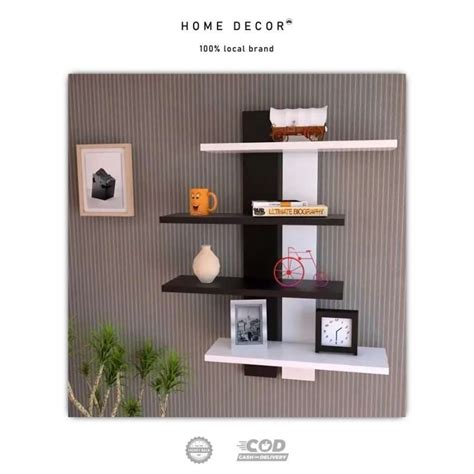 Jual RAK DINDING ZIG ZAG HIASAN DINDING MINIMALIS Putih Di Seller