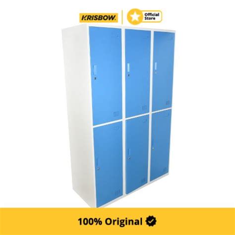 Jual Krisbow Locker Loker 6 Pintu Multi Coloumn Biru Shopee Indonesia
