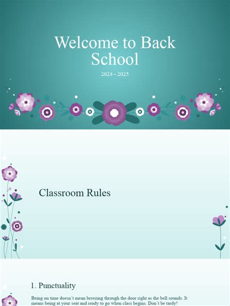 Classroom Rules Orientation Pdf