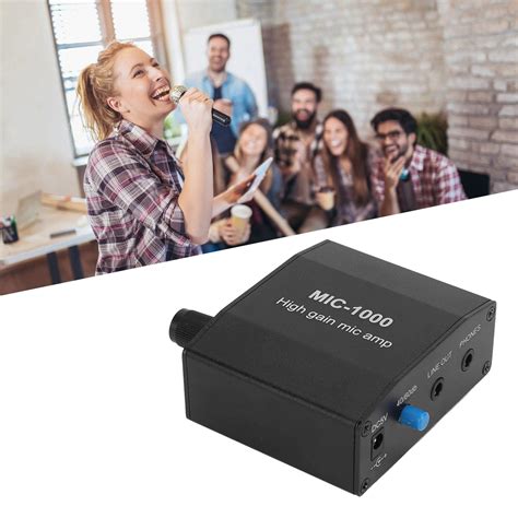 Microphone Amplifier Portable Mic Amp 35mm Interface