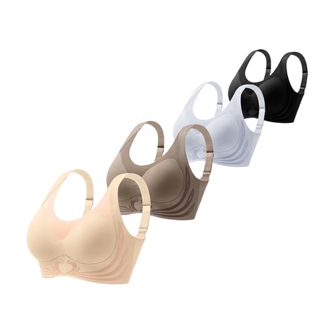 Chcnhac 4 Pack Womens Caralush Pushup Bra Lushfitting Powerful Push Up