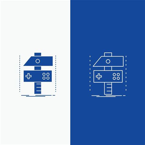 Build Craft Develop Developer Game Line And Glyph Web Button In