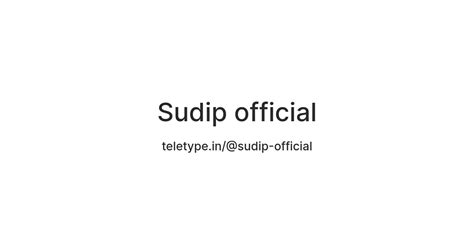 Sudip Official — Teletype