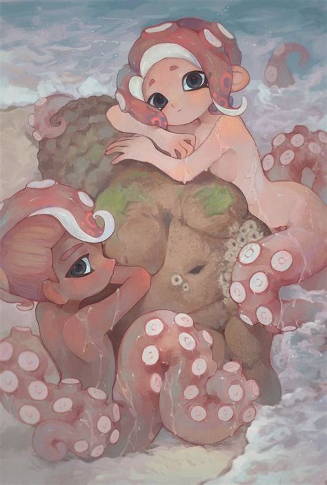 Octoling Player Character Octoling Girl And Octoling Babe Splatoon And 1 More Drawn By Liang