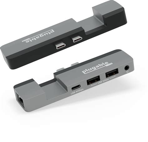 Plugable Usb C Hub Multiport Adapter 4 In 1 100w Pass Through Charging Usb C To