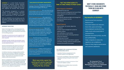 Cloud Based Document Management System Software Edomasy For Healthcare And Other Industries At