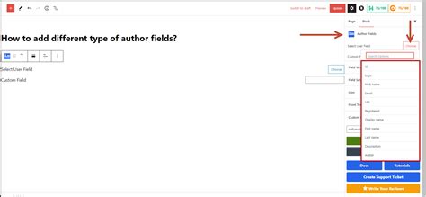 how to add different type of author fields