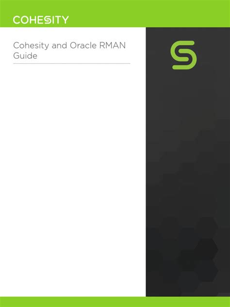 Cohesity Oracle Rman Solution Guide Pdf Backup Databases