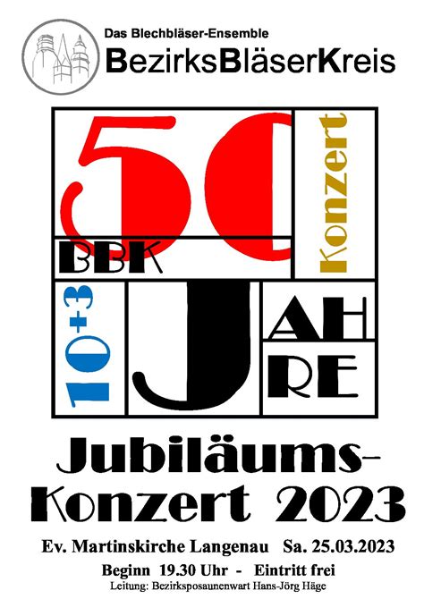 Jubiläums Konzert Des Bezirks Bläser Kreis 2023 Evangelisches