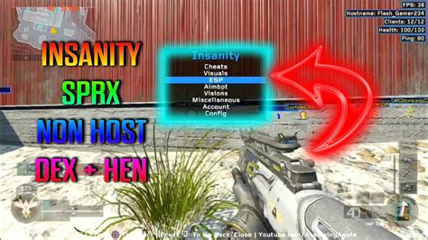 BO PS CFW HEN BLACK OPS INSANITY SPRX NON HOST Aimbot Uav Esp DOWNLOAD YouTube