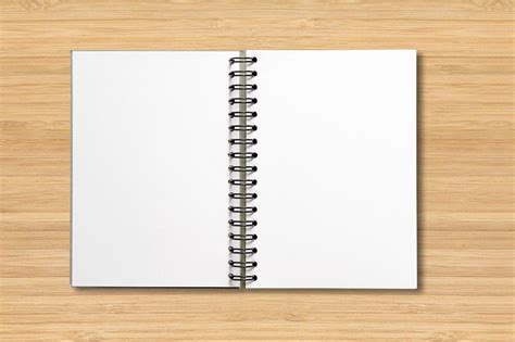 Blank Open Spiral Notebook Mockup