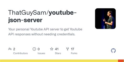 Github Thatguysam Youtube Json Server Your Personal Youtube Api Server To Get Youtube Api