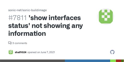 Show Interfaces Status Not Showing Any Information · Issue 7811