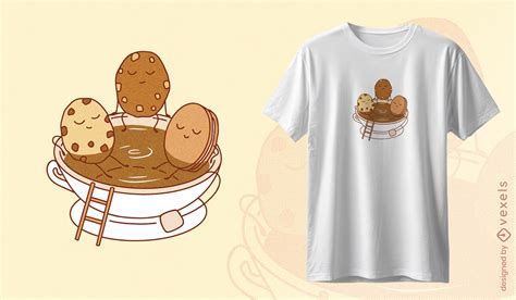 Cookies And Tea T Shirt Design Vector Download