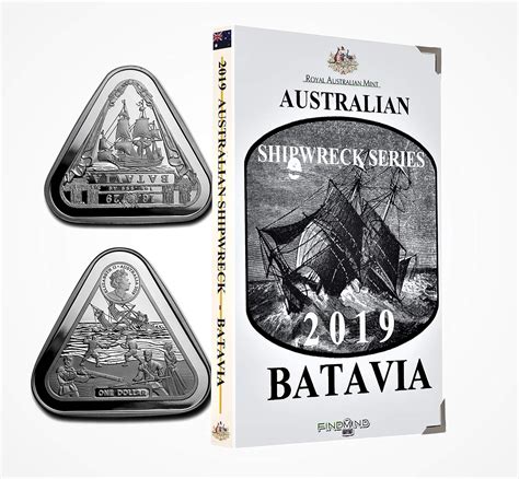 2019 Australia 1 Oz Silver Batavia Shipwreck Triangular Coin Brilliant