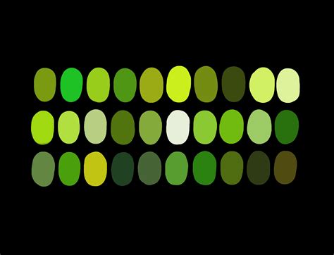 Procreate Color Palette Green Color Swatches Spring Greenery Digital Color Etsy