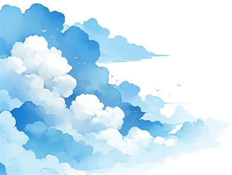雲に包まれる幻想的な青空｜イラスト・フリー素材なら「シンテリ」