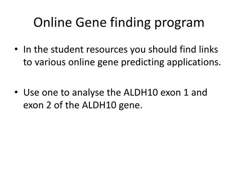 Ppt Application To Find Eukaryotic Open Reading Frames Powerpoint
