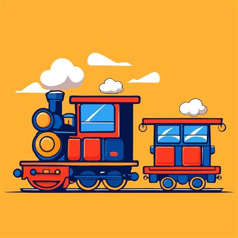 Premium Vector Cute Trains Background Art