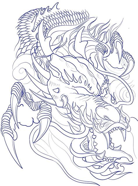 A Drawing Of A Dragon With Its Mouth Open