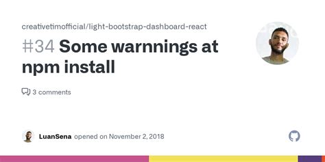 Some Warnnings At Npm Install · Issue 34 · Creativetimofficiallight