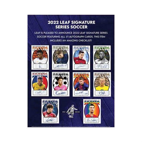 2022 Leaf Signature Series Soccer Hobby 10 Box Case Slabstat
