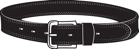 Vector Clip Art Of A Black Leather Belt 22709421 Vector Art At Vecteezy