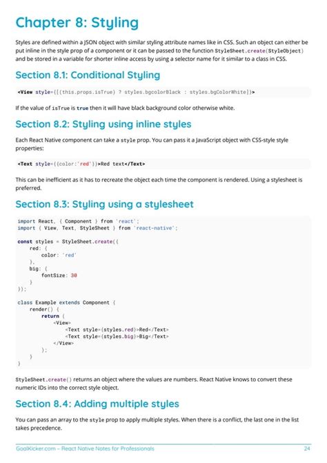 React Native Notes For Professionals Pdf