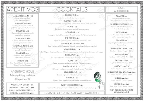 Menu At Swift Borough Pub And Bar London