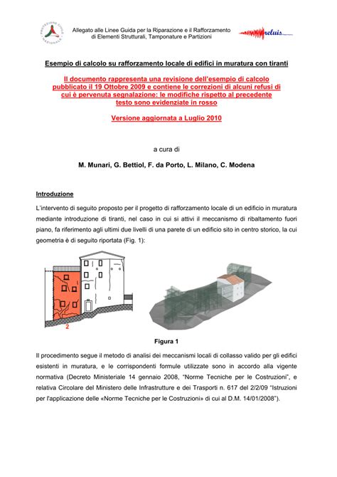 PDF Allegato Alle Linee Guida Per La Riparazione E Il Rafforzamento