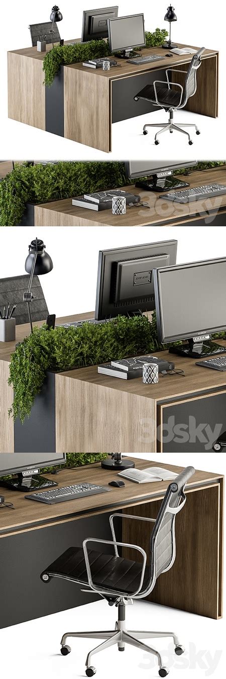 Office Furniture Employee Set 17 Down3dmodels