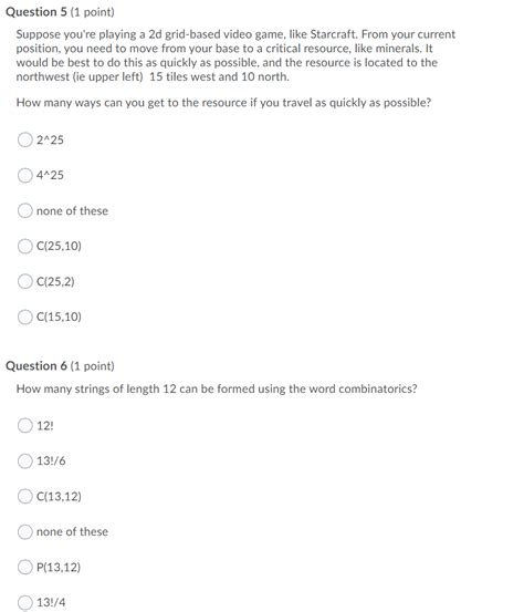Solved Question 5 1 Point Suppose You Re Playing A 2d Chegg