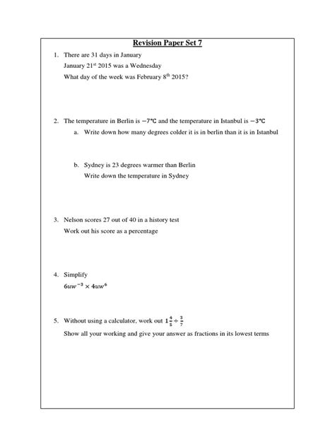 revision paper set 7 pdf discrete mathematics mathematical concepts