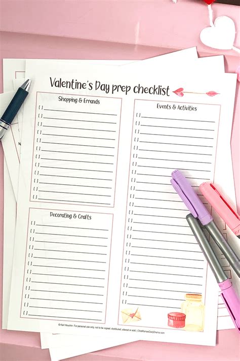 Printable Valentines Day Planner