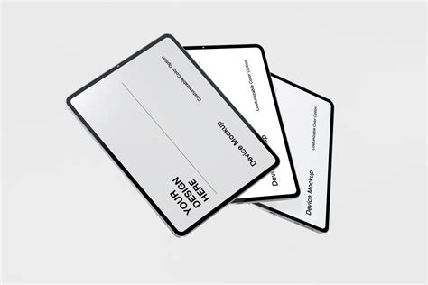 Tablet Device Mockup With Minimalist Background Customizable Background And Object Color