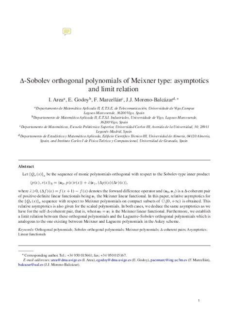 pdf sobolev orthogonal polynomials of meixner type asymptotics and
