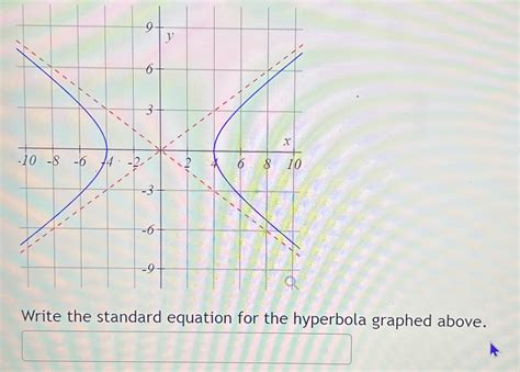 Solved Write The Standard Equation For The Hyperbola Graphed